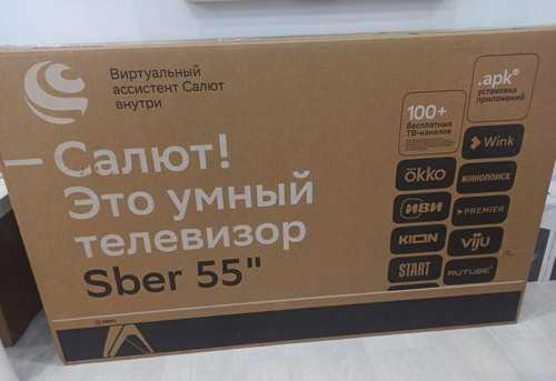 Телевизор Sber SDX-55U4127, 55"(139 см), UHD 4K