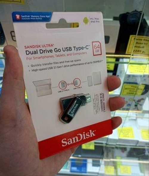 SanDisk Ultra Dual Drive Go USB Type-C 64 гб