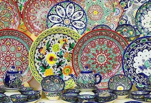 Узбекская посуда. Риштанская керамика