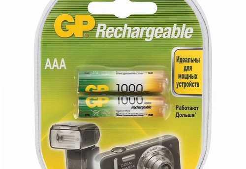 Батарейки аккумуляторные GP, AAA, Ni-Mh, 1000mAh