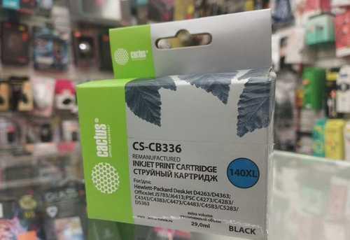 Картридж HP 140 XL, CB336HE (Cactus), черный