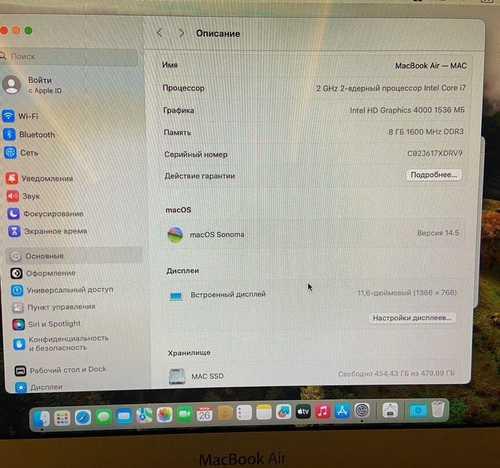 Apple macbook air 11 2012 эксклюзив i7,8Gb,480Gb