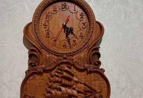Настенные часы из дерева "Морские"