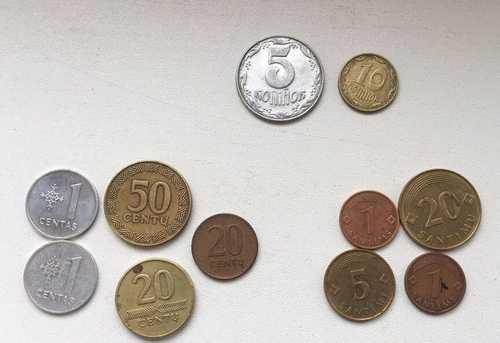 Монеты Латвия и Литва