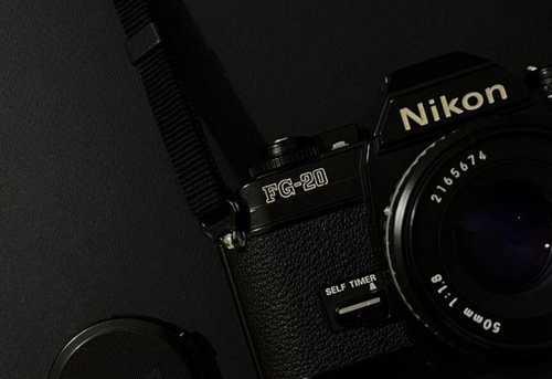 Nikon FG-20 с объективом