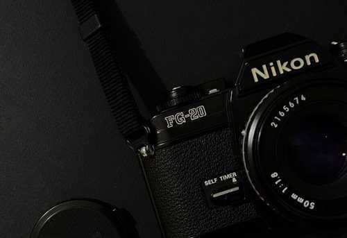 Nikon FG-20 с объективом