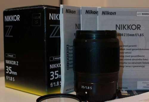Объектив Nikon Z 35 mm 1.8S