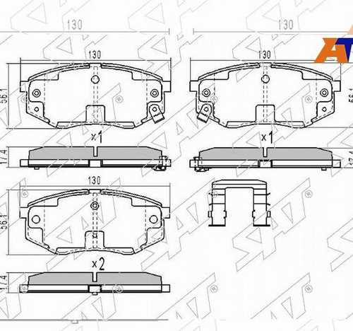 Колодки тормозные Передние hyundai elantra