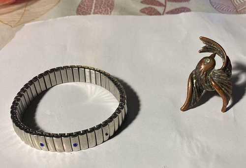 Кольцо перстень с птицей браслет колье
