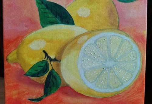 Картина маслом "Лимоны"