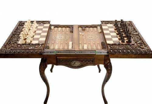 Шахматный стол, нарды и шашки 3в1