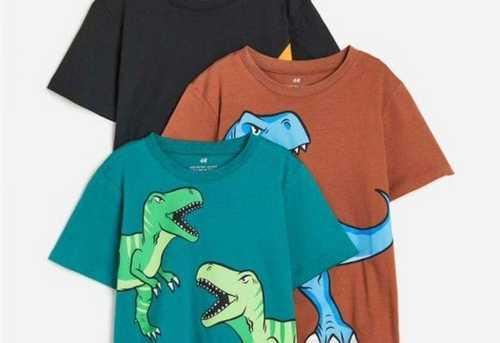 3 футболки h&m новые "Динозавры"
