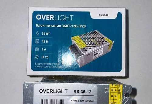 Блок питания overlight (модель rs-36-12)