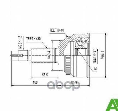 ШРУС наружный AW1510058A aywiparts