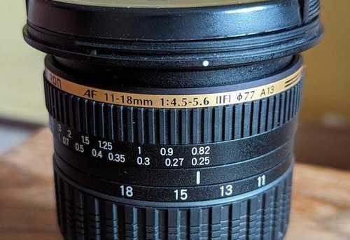 Tamron AF 11-18mm F/4.5-5.6 для Nikon