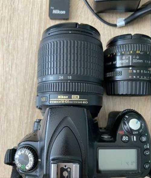 Фотоаппарат Nikon d90 50mm 35mm 18 и 105mm