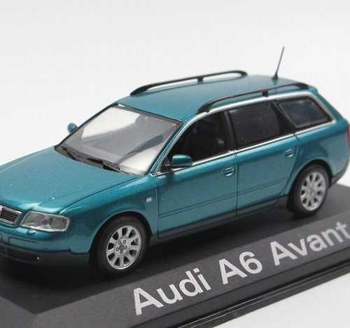 Модель Audi A6 Avant (C5) 2001 green 1:43 Minicham