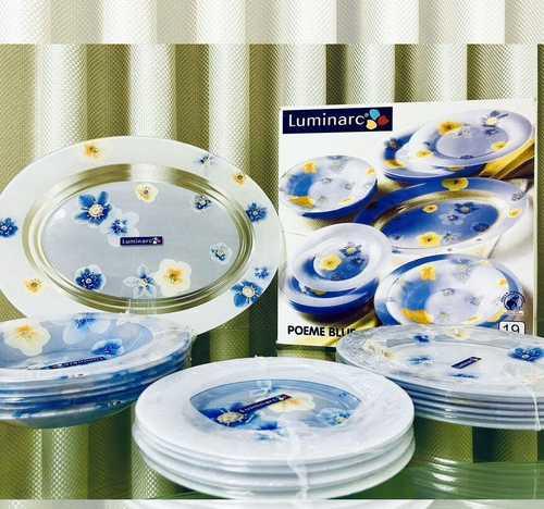 Luminarc Poeme blue 19 предметов столовый сервиз