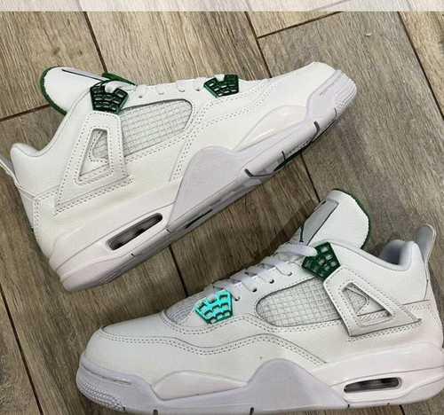 Кроссовки Nike Air jordan 4 Retro Green Metallic