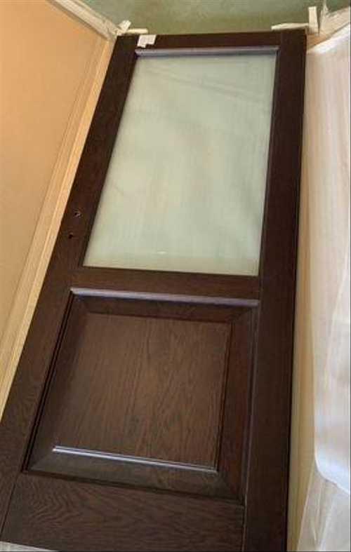 Дверное полотно массив со стеклом Италия