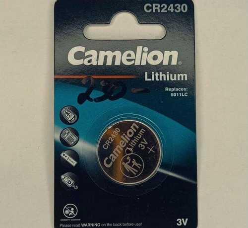 Батарейка дисковая, CR2430, 1 шт, Camelion