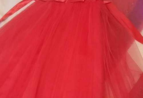 Платье для девочки 134 140 красное