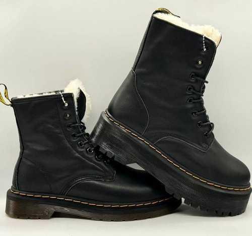 DR. Martens 1460 Jadon Black Белый мех все размеры