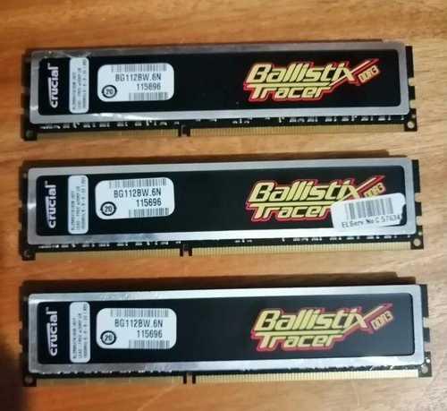 DDR3 Crucial Ballistix 6Gb(3x2) 1600MHz 8-8-8-24