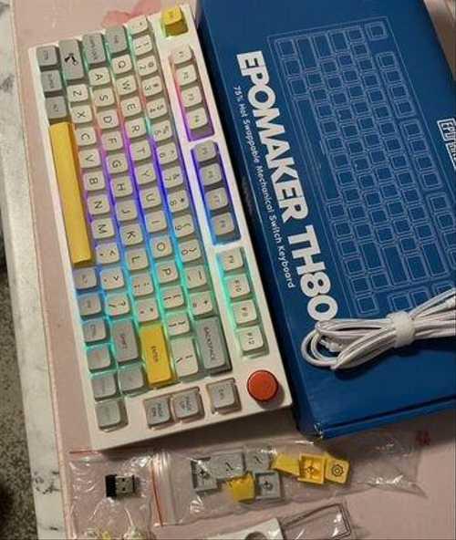 Беспроводная клавиатура Epomaker TH80 (pro yellow)