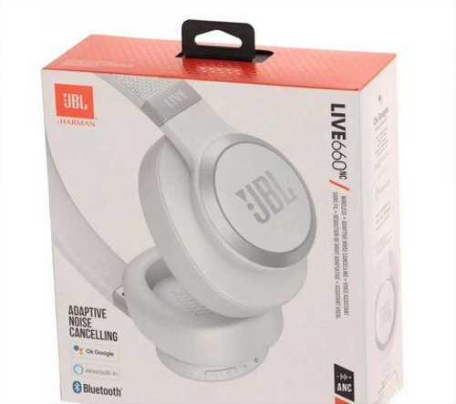 Наушники накладные Bluetooth JBL Live 660 NC White