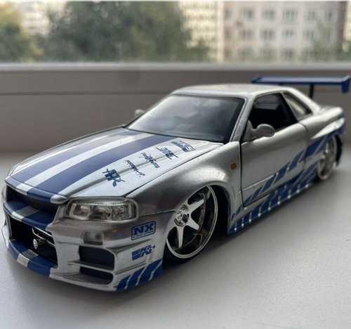 Модель авто из форсаж Nissan Skyline GT-R 34 1/24