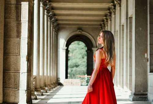 Прекрасное Вечернее красное платье Malina Fashion
