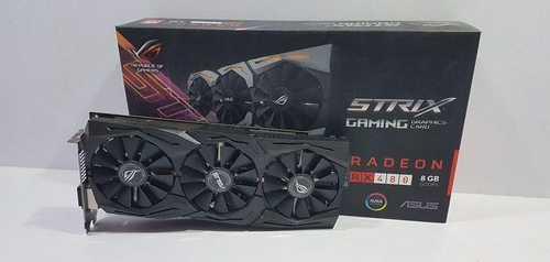 Видеокарта radeon rx 480 8gb asus strix