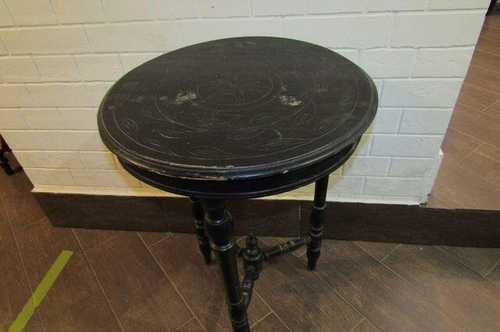 Стол, столик старинный круглый №8606
