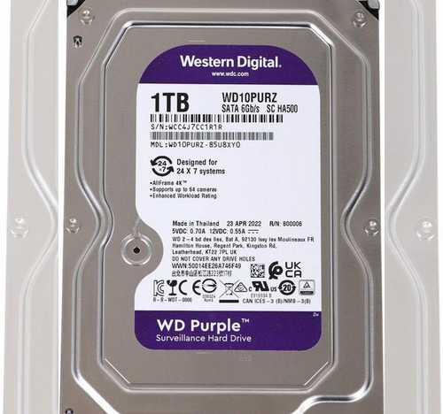 Жeсткий диск WD Purple WD10purz 1 tб