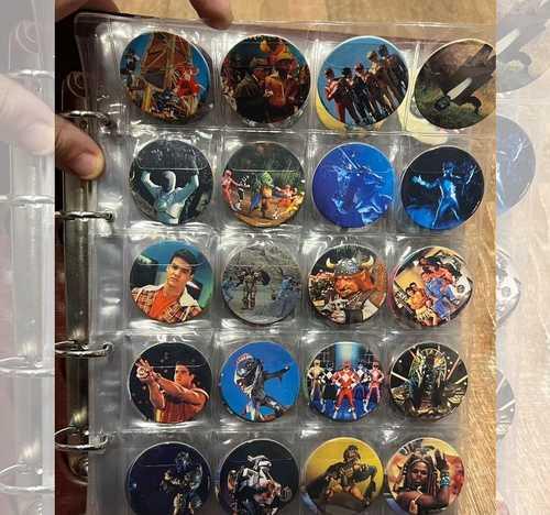 Фишки кэпсы сотки Power rangers pog 100/100