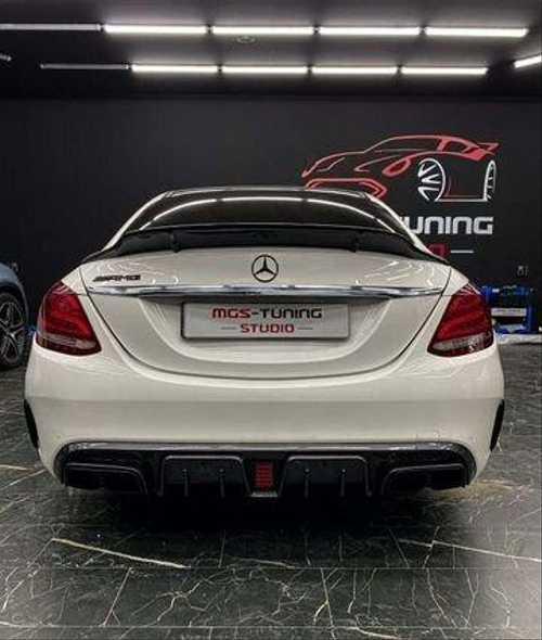 Диффузор+насадки в стиле B Mercedes C-class W205