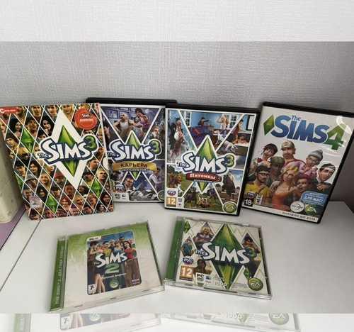 Sims 2, Sims 3, Sims 4 компьютерные игры (лот)