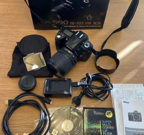 Фотоаппарат nikon D90 18-105 VR kit