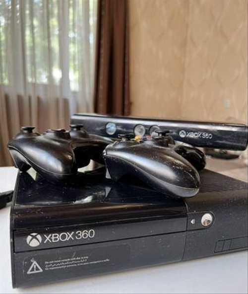 Xbox 360 + 2 джойстика + приставка kinect