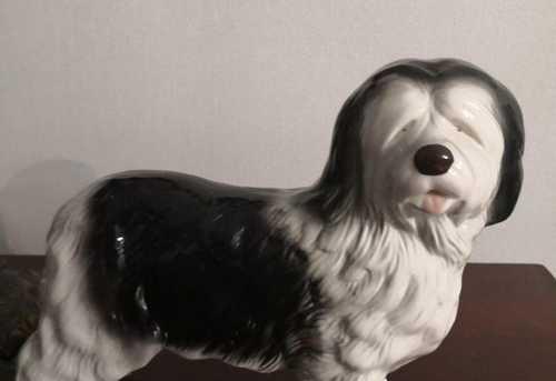 Фарфоровая статуэтка "Собака. Бобтейл". Англия