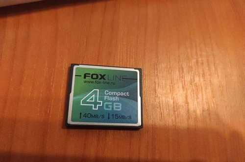 Карта памяти Compact Flash FoxLine 4GB