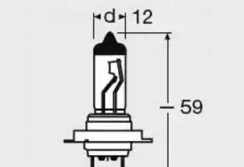 Osram 64210-01B Лампа H7 12V 55W PX26d original li