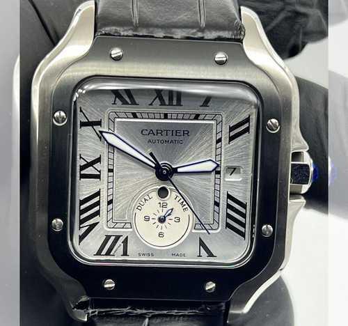 Часы Cartier Santos de Cartier 40mm Dual Time