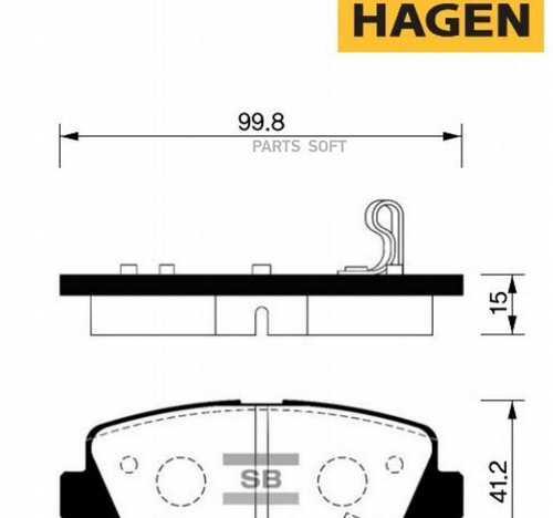 Sangsin brake GP1401 Колодки торм.зад. Premium brake pads hagen