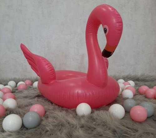 Надувной круг фламинго детский