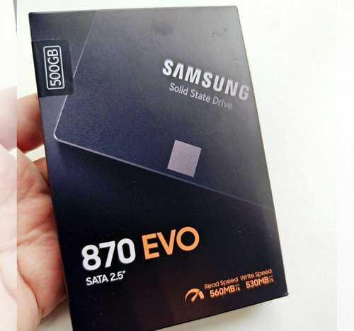 SSD Samsung 500 Gb Evo 870, новый, не с Озона. Зап