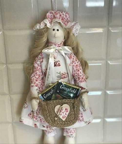 Интерьерная кукла тильда чайная фея