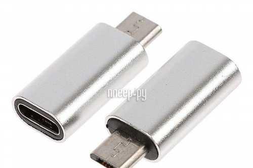 Аксессуар Luazon USB Type-C - microusb Silver 4283
