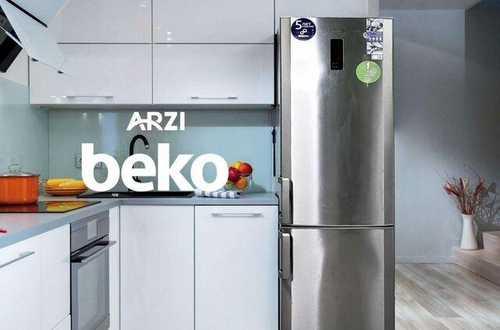 Холодильник Beko серебристый no frost